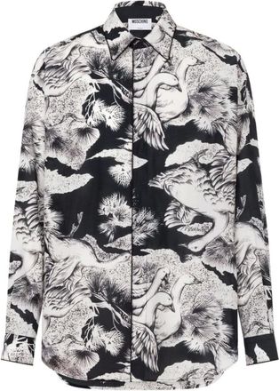 Moschino Homme, Chemises, Multicolore, Taille: L Chemise en soie imprim&eacute;e