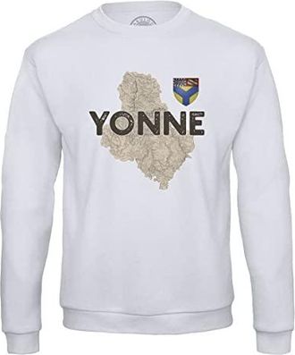 Fabulous Sweat Shirt Homme Yonne 89 Departement Auxerre Carte Ancienne Bourgogne