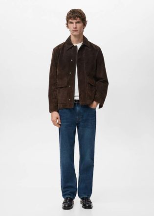 Mango Jean Moby straight-fit d&eacute;lav&eacute; fonc&eacute; bleu fonc&eacute; - Homme - 38 - MANGO MAN