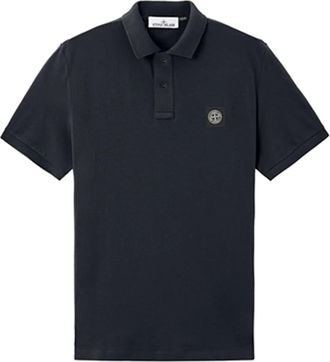 Stone Island Homme, Tops, Bleu, Taille: XL Polo Manches Courtes Coupe Ajust&eacute;e