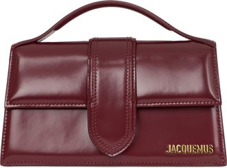 Jacquemus Leather Top Handle Bag - Burgundy