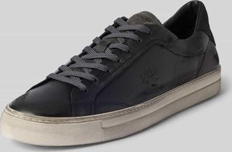 La Martina Sneaker Low mit Used Look aus Rindsnappa
