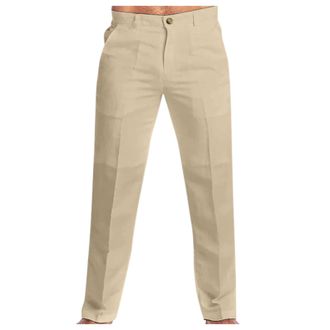 Generic Leinenhose Herren, Sommerhose Leicht, Linen Pants Men, Musselin Hose Herrenhose Mit Gummizug Baggy Stoffhose, Luftige Einfarbig Weites Bein Trainingsh