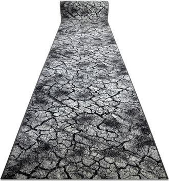 RugsX Rugsx - L&auml;ufer silver Terra rissiger Boden grau 100cm grey 100x190 cm