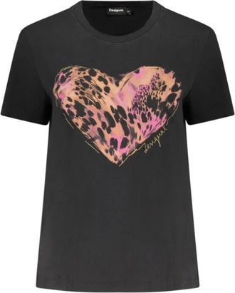 Desigual Femme, Tops, Noir, Taille: 36 FR T-Chemises