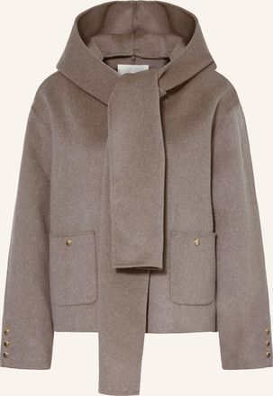 Maje Jacke Mit Abnehmbarer Kapuze beige