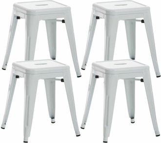 Clp 4er Set Hocker Armin weiß