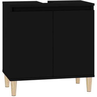 Les Tendances Meuble d&eacute;vier noir 58x33x60 bois ding&eacute;nierie