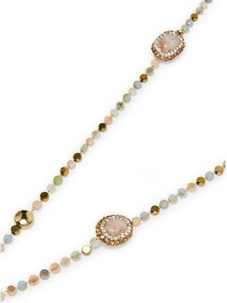 Au Printemps Paris Collier sautoir &agrave; pierres et perles