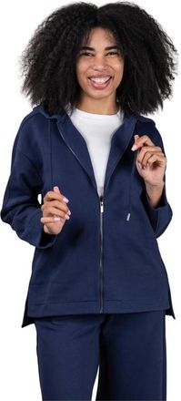 Max Mara Femme, Sweatshirts et sweats &agrave; capuche, Bleu, Taille: 42 FR Vetrino Zip-through
