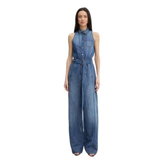 Pinko Denim-Jumpsuit mit G&uuml;rtel - - Jumpsuits & Playsuits - Damen - Blau - L