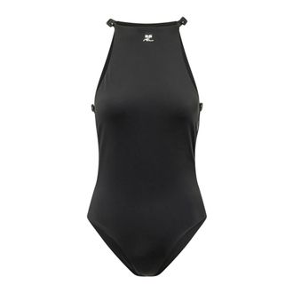 Courr&egrave;ges Damen, Bademode, Schwarzk, MGr&ouml;&szlig;e