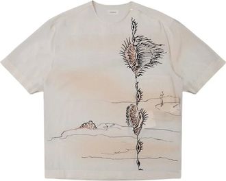 Christophe Lemaire Homme, Tops, Beige, Taille: S Button Neck Top