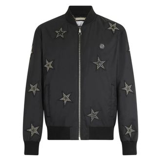 Philipp Plein Homme, Vestes, Noir, Taille: L Bomber Jacket Stars