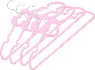 OSALADI 10 St&uuml;ck Rosa Kunststoff Formb&uuml;gel Kleiderb&uuml;gel mit Rostfreiem Haken f&uuml;r Zuhause Vielseitiger Kleiderst&auml;nder f&uuml;r Kleidung und Schrank