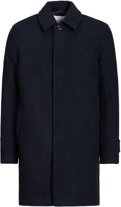 Samsøe & Samsøe Klassischer Wollkragenmantel gemischt - Blau