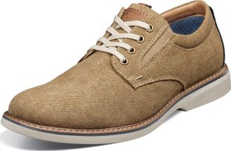 Nunn Bush Herren Otto Canvas Plain Toe Oxford, Khaki, 46 EU
