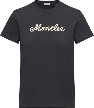 Moncler Femme, Tops, Bleu, Taille: 36 FR T-Shirt