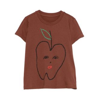 Maison Margiela Grafik-T-Shirt - - Tops - Damen - Braun - S