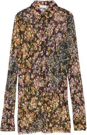 Dries Van Noten Floral-print Long-sleeve Shirt