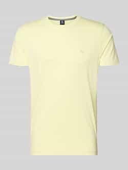 Lerros T-Shirt mit Rundhalsausschnitt und Logo-Stitching