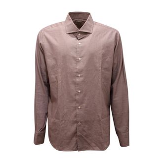 Seventy Microprint Hemd von Sergio Tegon - - Shirts - Herren - Braun - 3XL
