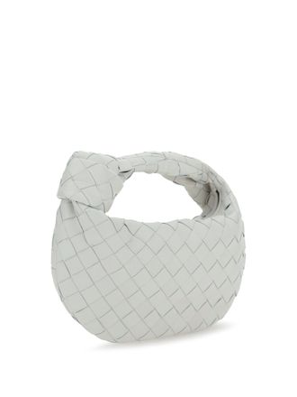 Bottega Veneta Womens Jodie Mini Handbag Chalk-Gold Lambskin Shoulder Bags
