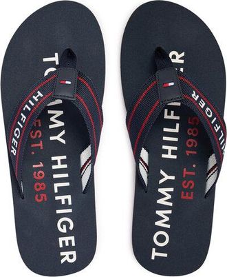Tommy Hilfiger Zehentrenner Sporty Hilfiger Beach Sandal FM0FM05805 Dunkelblau