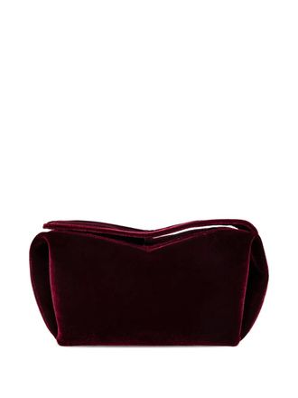 Neous pochette zipp&eacute;e Ara &agrave; effet velours - Rouge