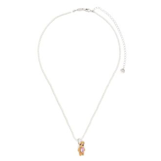 Yvmin Mini Flocked Bear Necklace