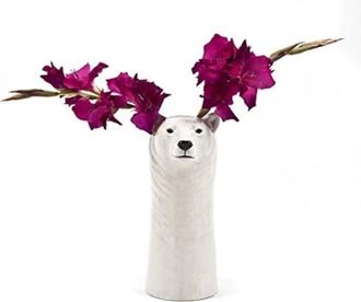 Quail Ceramics Vase &agrave; fleurs Ours polaire Taille L