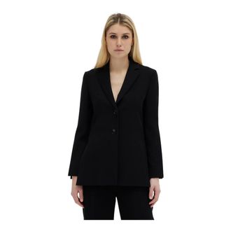 Moschino Eleganter langer Blazer mit hohen Seitenschlitzen - - Jackets - Damen - Schwarzk - XS