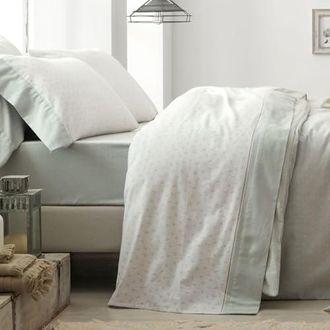 Burrito Blanco Burrito Blanco | Bettwäsche aus Baumwollflanell | Betten von 150 bis 160 cm (+ verfügbare Größen) | Design 576 | Farbe Laurel (150-160 x 190/200 cm)