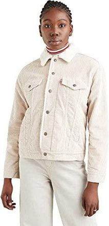 Levi's Veste de camionneur Sherpa Ex-Boyfriend pour femme, Ciment de galets, XS