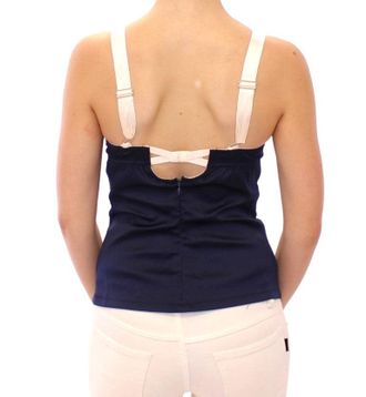 Dolce & Gabbana Sailor-Print Stretch Tank Top - Blue