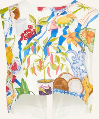 Farm Rio Farm Rio Blusentop Fresh Table Mit Leinen weiss