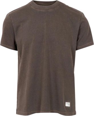 Fay Homme, Tops, Brun, Taille: L T-Shirt &agrave; Col Rond