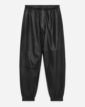 Arket Lederhose Mit Barrel Leg -Schwarz