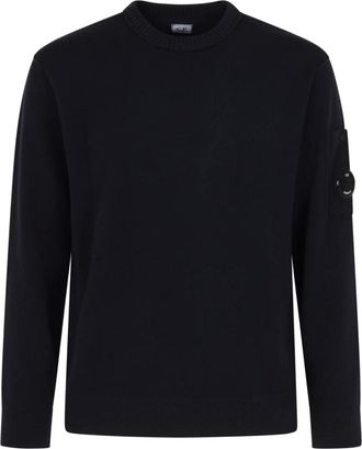 C.P. Company C.p. Company, Homme, Pulls, Bleu, Taille: M Soft Cotton Stretch Crew Neck