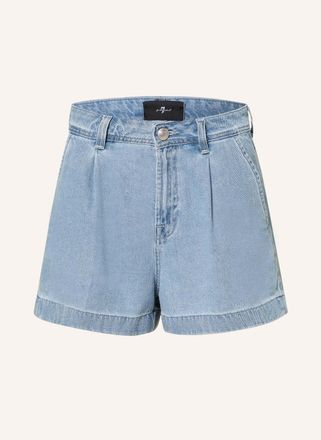 7 For All Mankind Jeansshorts Pleated Shorts blau