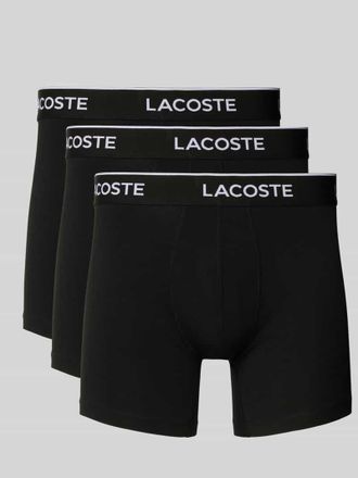 Lacoste Boxershorts mit elastischem Label-Bund im 3er-Pack