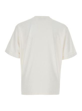Stone Island Mens T-Shirt Crew Neck Heavyweight White Cotton T-Shirts And Polos