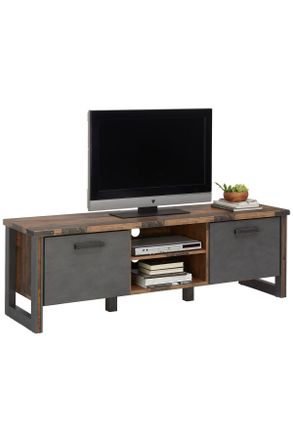 Homin Tv-Element, Grau, Pinien, Holzwerkstoff, 1 F&auml;cher, 168x52x42 cm, Kleinm&ouml;bel