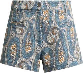 Etro Femme, Shorts, Multicolore, Taille: W28 Printed Denim Shorts
