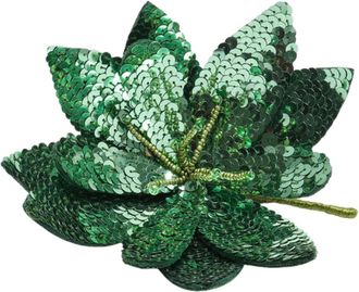 Maliparmi Maliparmi, Femme, Accessoires, Vert, Taille: ONE Size Broche Fleur &agrave; Sequins