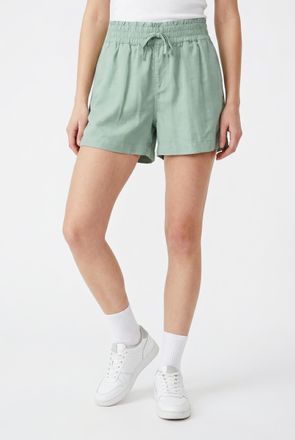 Only Shorts ONLY ONLARIS LIFE PULL UP SHORTS WVN CC, Damen, Gr. XL, N-Gr, jadeite, Web, Obermaterial: 93% Viskose, 7% Polyester, unifarben, regular fit kur