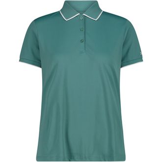 F.lli Campagnolo Damen Funktionsshirt Outdoorshirt Poloshirt Stretch-Piqu&eacute; Woman Polo, Farbe:Gr&uuml;n, Artikel:-E811 Agave, Gr&ouml;&szlig;e:42