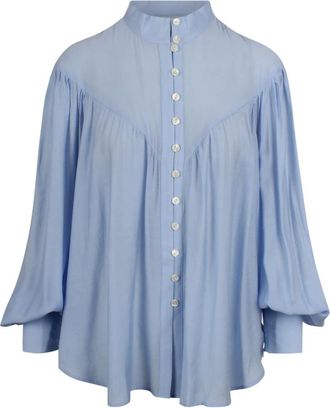 Jovonna London Femme, Blouses et Chemises, Bleu, Taille: 42 FR Chemisier Boutonn&eacute;