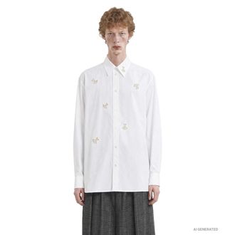 Simone Rocha Turbo Beaded Easy Shirt