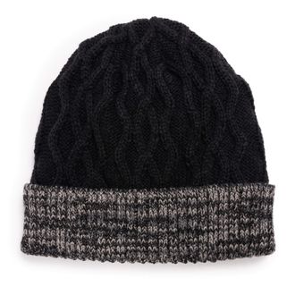 Muk Luks Herren Mens Cable Knit Cuff Cap Verschluss, Ebenholz, Einheitsgr&ouml;&szlig;e
